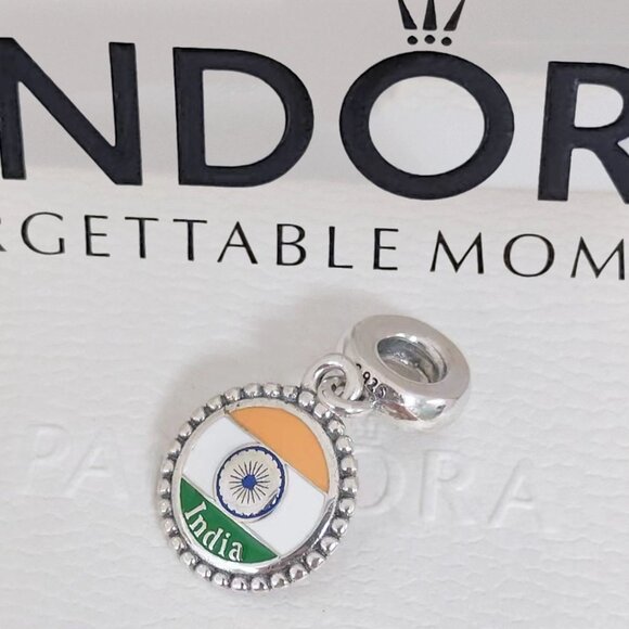 Pandora | Jewelry | Pandora India Flag Dangle Charm Exclusive Travel ...